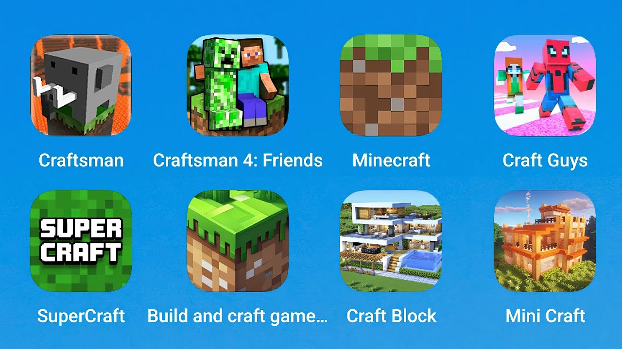 Craftsman, Craftsman 4, Minecraft, Craft Guys, SuperCraft, Build and ...