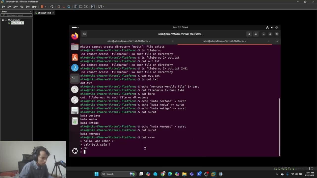 Praktikum 2 Operasi input output_24.11.5945_Kunniko Ahmad Zidan Mufid Bandari | Linux Ubuntu ...