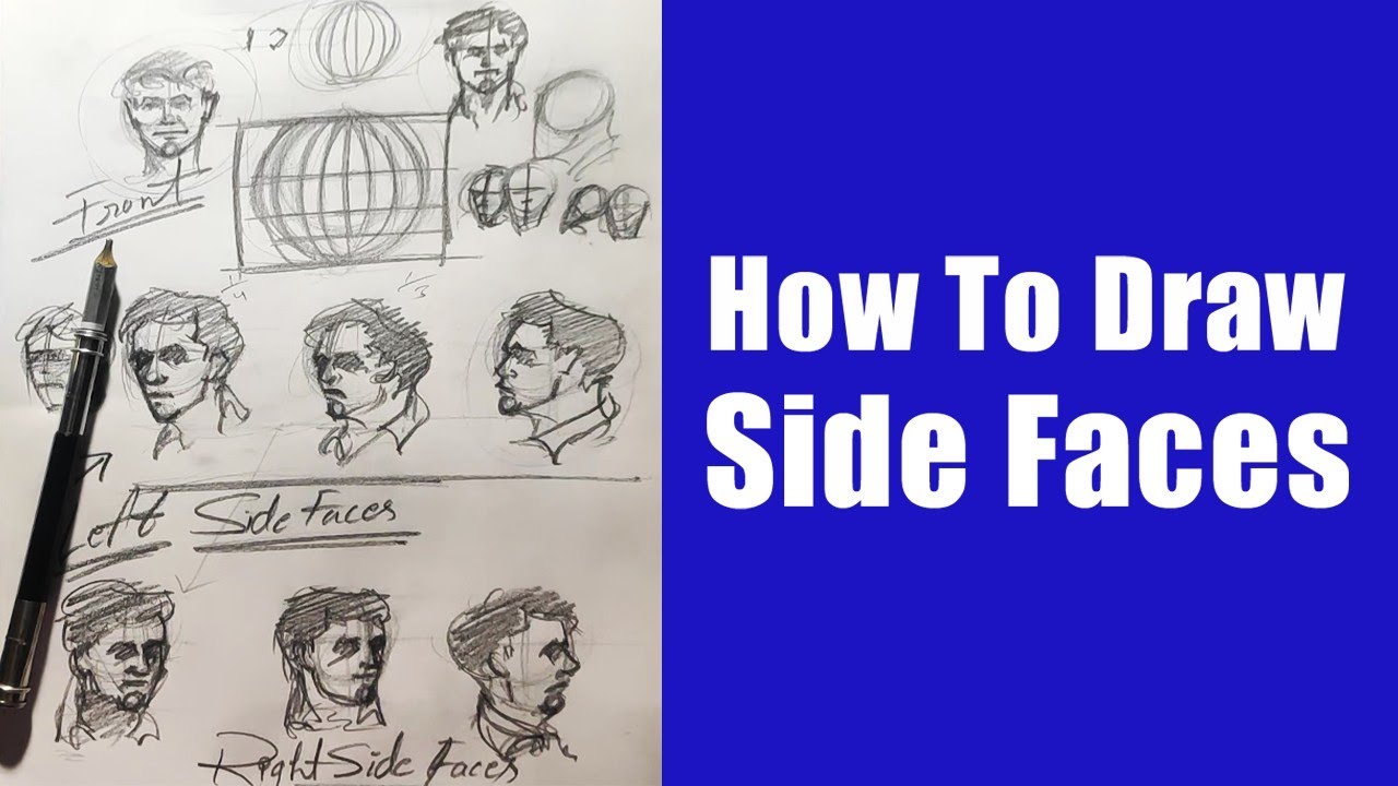 How To Draw Side Face Sketch/Face Sketch Kaise Kare/Human Face Kaise ...