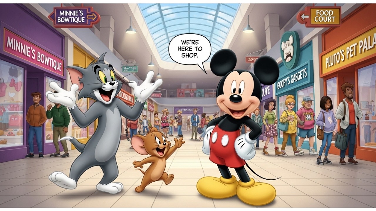 🐭🛒 Mickey Mouse Goes Shopping with Tom & Jerry 🐱🐭🌈 | Dreamy Doodles ...