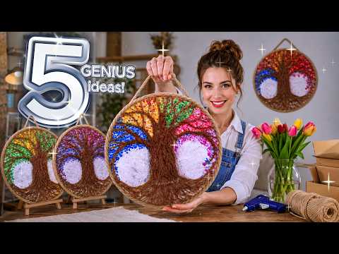 Hepsini İsteyeceksiniz! 😍♻️ Geri Dönüştürülmüş Malzemelerden 5 Muhteşem DIY Ev Dekoru Fikri