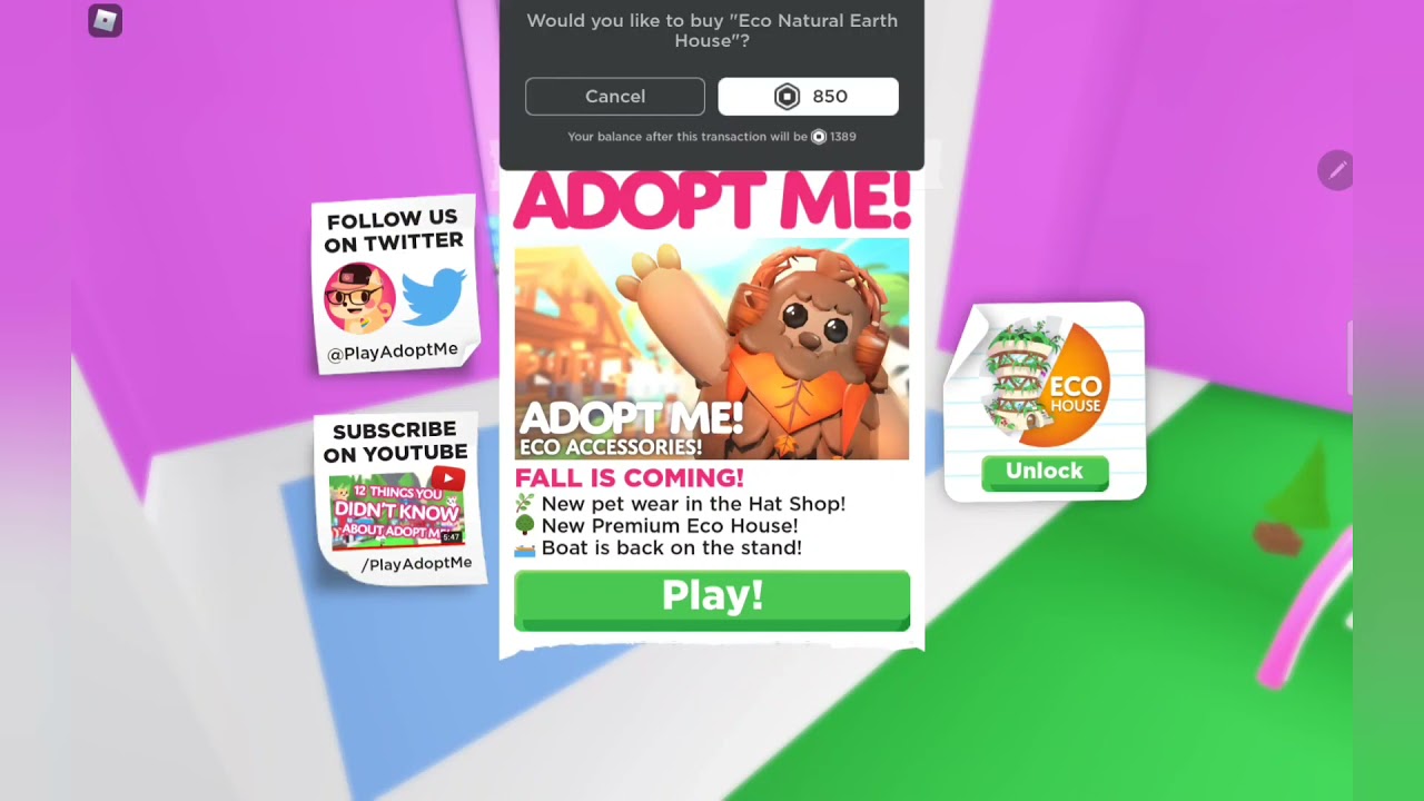 Adopt Me! Eco House Tour And New Pet Wear! - YouTube