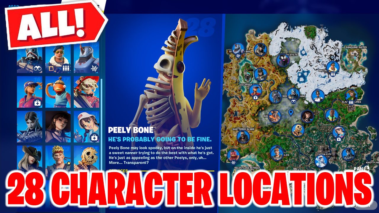 All 28 Character Locations in Fortnite Chapter 4 Season 4 (Full Guide ...