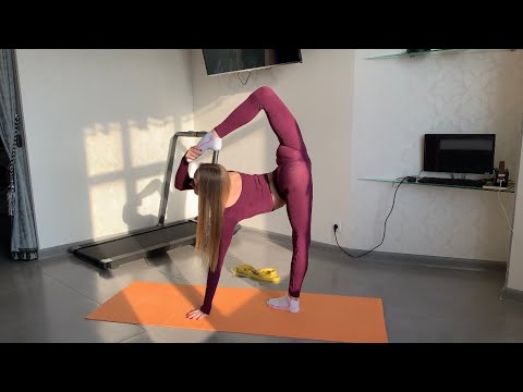 EXTREME CONTORTION. SPLIT STRETCH. GYMNASTICS FLEX. YOGA ART. FLEXIBLE LEGS. SPLITS & OVERSPLITS ...