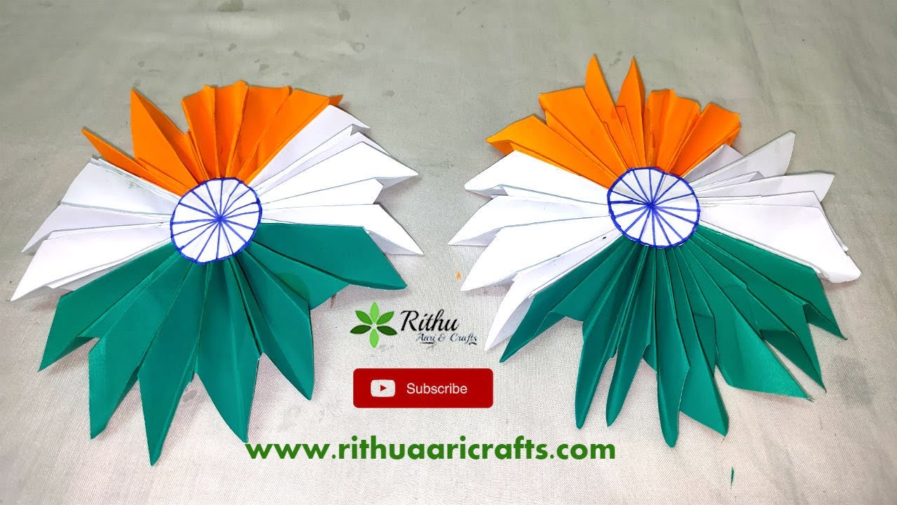 Wheel Paper Craft, Tricolor Crafts Ideas, DIY Decoration Ideas - Rithu ...
