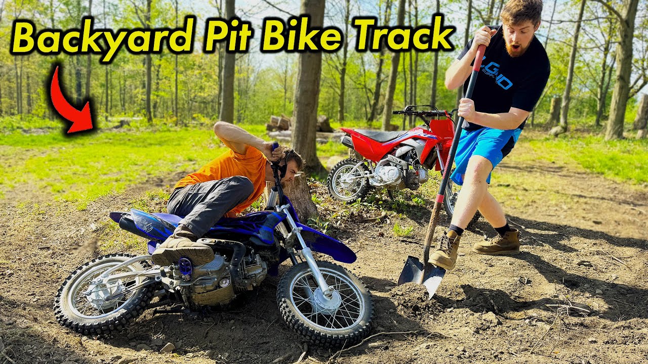 We Built A Sketchy Backyard Pit Bike Track... - YouTube