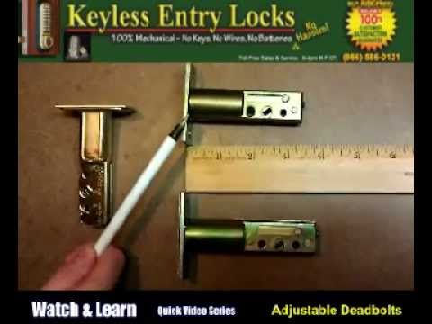 How to Adjust an Adjustable Deadbolt - YouTube