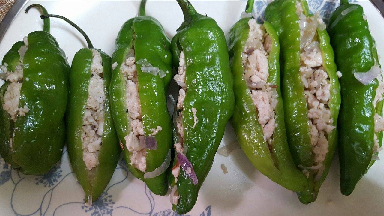 [Mauritian Cuisine] Piment Farci au Poulet | Stuffed Chilli with ...