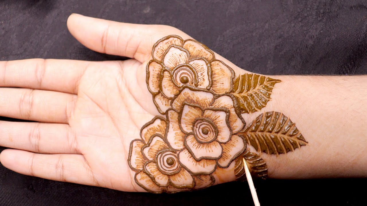 Easy Rose Flower Mehndi Design | Best Flower Site
