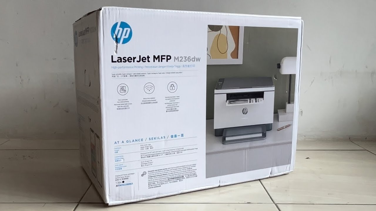 UNBOXING | hp Laser Jet MFP M236dw #printer #hp #monochrome #hpprinter ...