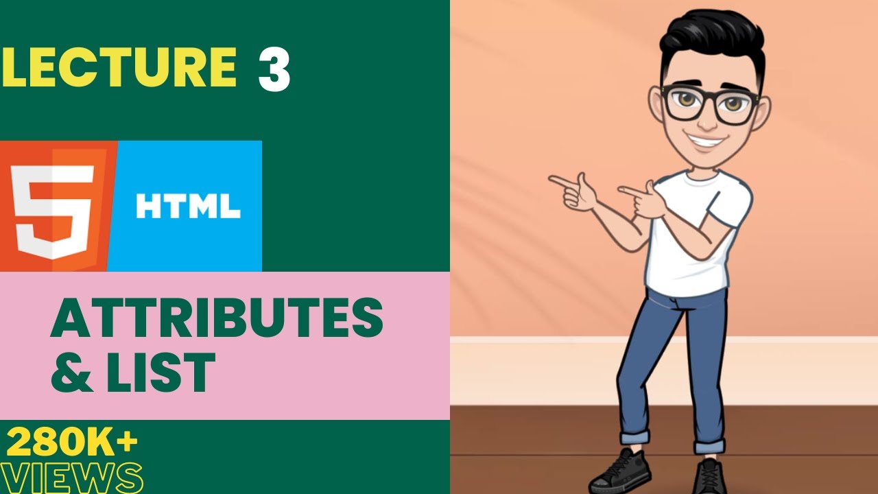 HTML Attributes & Lists Web Development course in hindi+English lecture ...