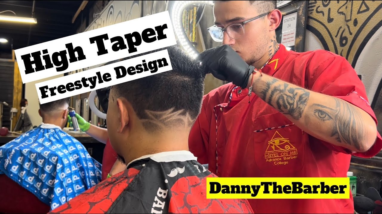 Haircut Tutorial: High Taper | FREESTYLE DESIGN | EASY TO FOLLOW STEPS ...