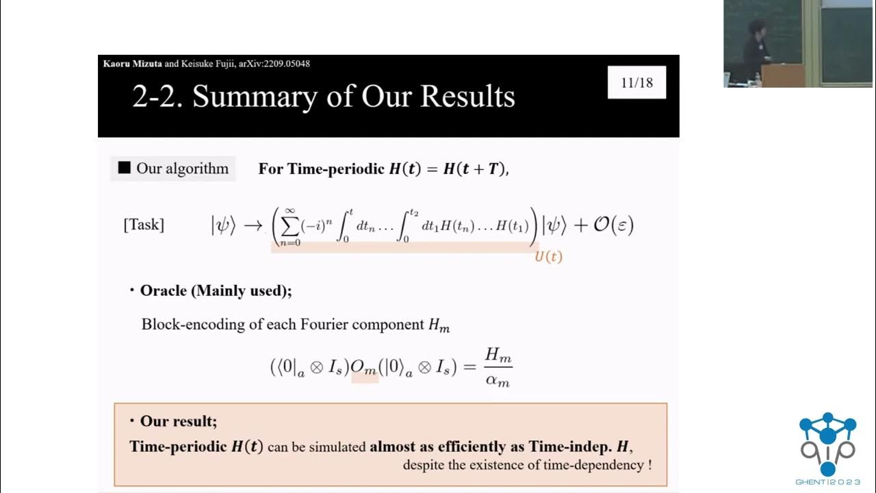 QIP2023 | Optimal time-periodic Hamiltonian simulation (Kaoru Mizuta ...