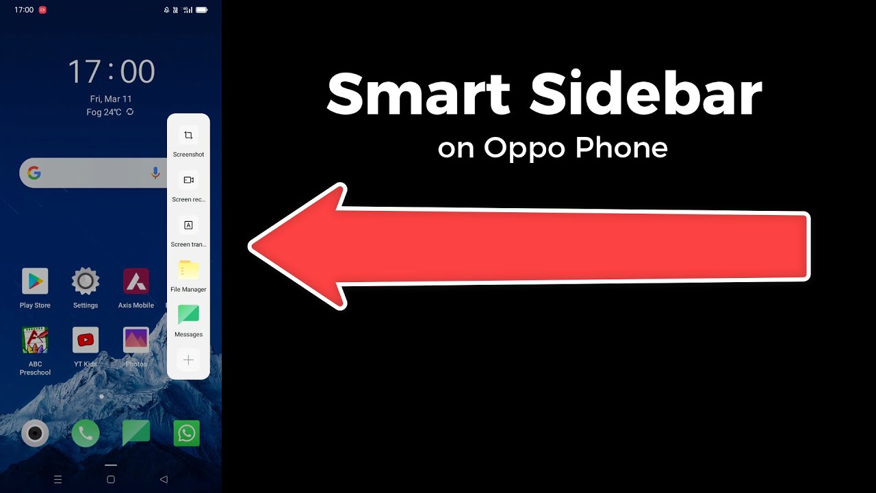 How to Enable Smart Sidebar on Oppo Phone A9 Disable Smart Side Bar ...