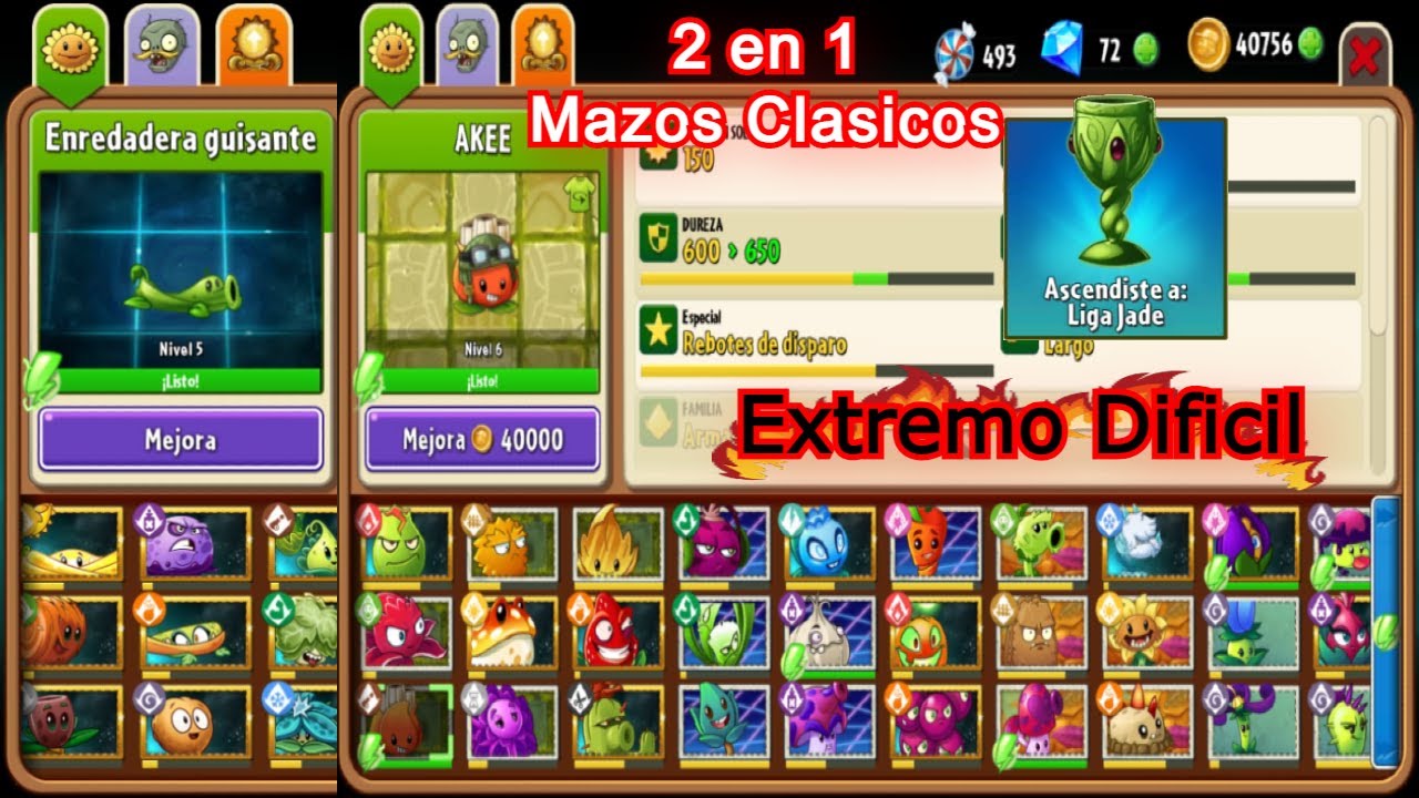 PVZ 2 [Extremo Dificil][Desbloqueando Enredadera Guisante Nivel 6/7 ...