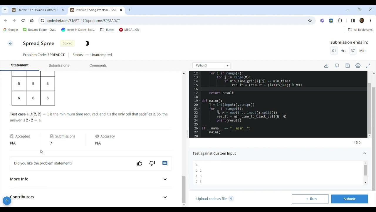 Spread Spree codechef solution - YouTube