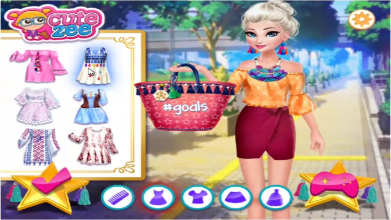 Disney Frozen games Elsa Tassel Design - YouTube