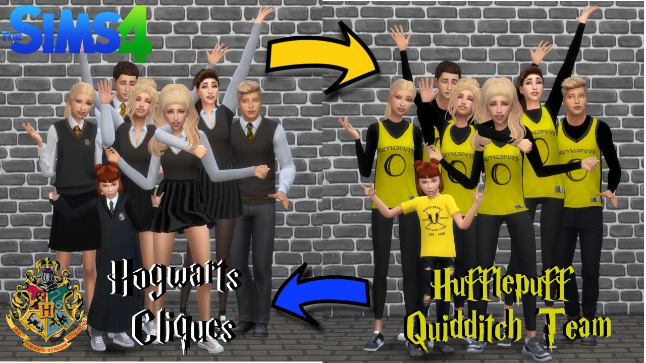 Das Hufflepuff Quidditch Team - Hogwarts Cliques l Sims 4 CAS Serie ...