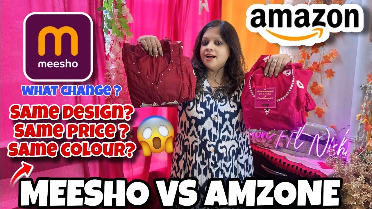 "Meesho vs Amazon: Same Design, Different Price? 😱 Unbelievable ...