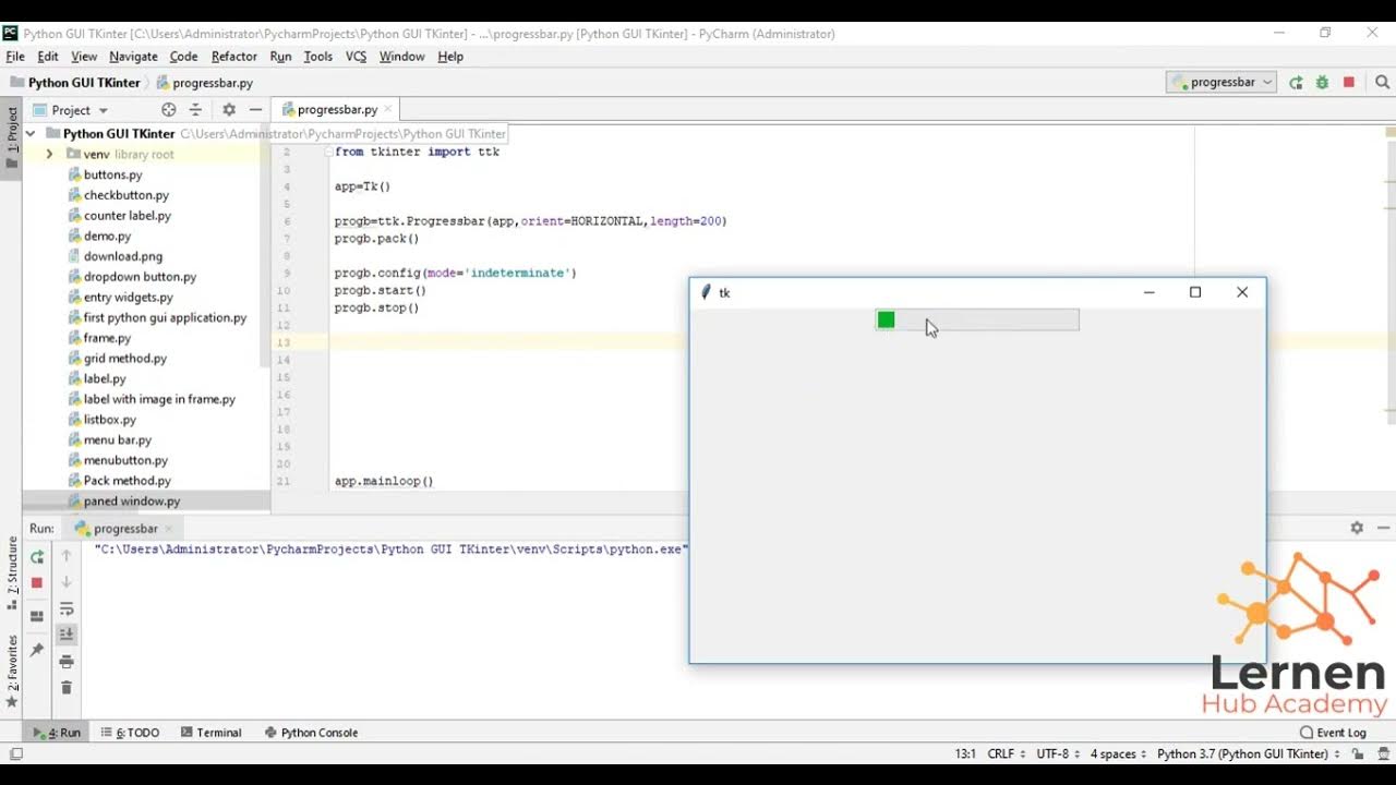 Progress Bars With Tkinter - Python Tkinter GUI Tutorial | Python GUI progress bar - YouTube