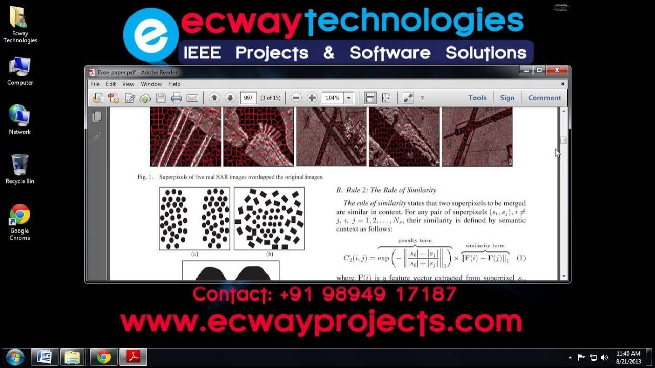 Context Based Hierarchical Unequal Merging for SAR Image Segmentation - YouTube