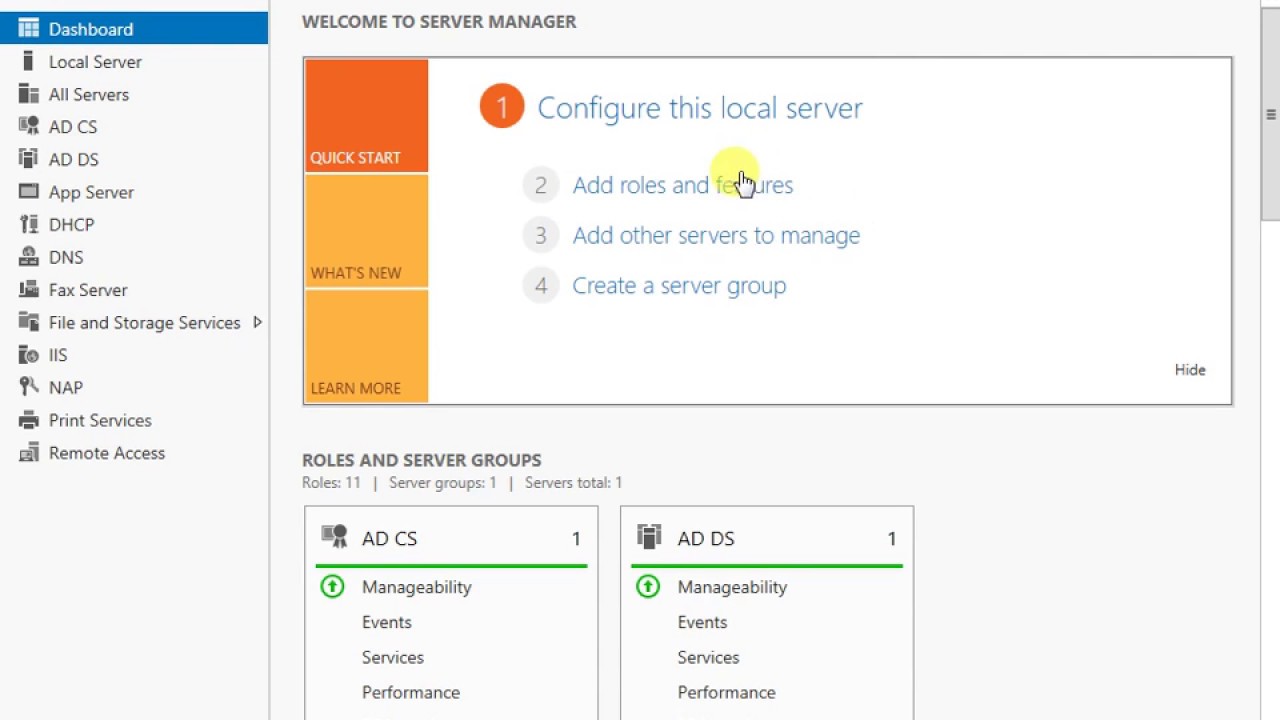 how to install AD LDS in windows server 2012 r2 - YouTube
