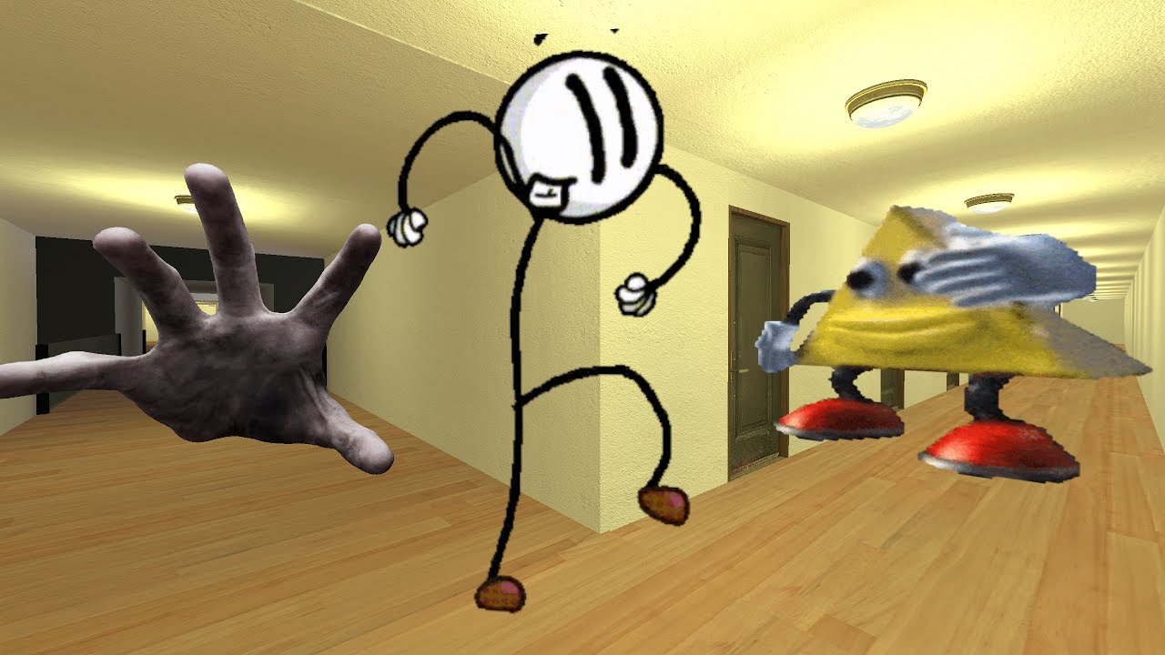 Henry Stickmin, Dancing Triangle And Scary Hand Nextbot Gmod - YouTube