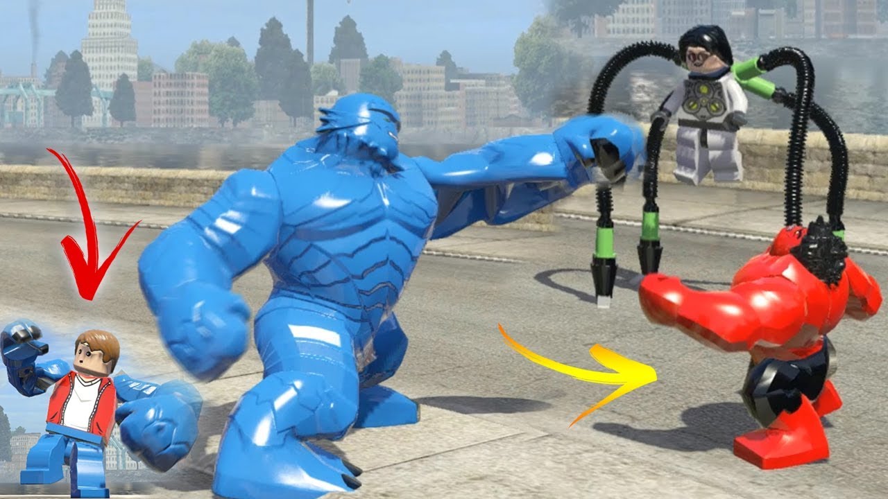 Doctor Octopus vs Red Hulk vs A-BOMB (Transformation) LEGO Marvel Super ...