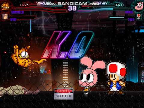 MUGEN Request: Garfield & Whip Vs Anais & Toad - YouTube