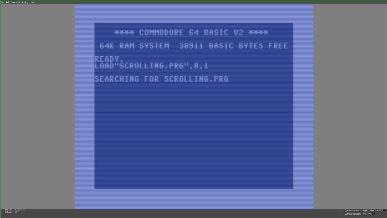 C64 Homebrew : Scrolling demo with parallax effect. - YouTube