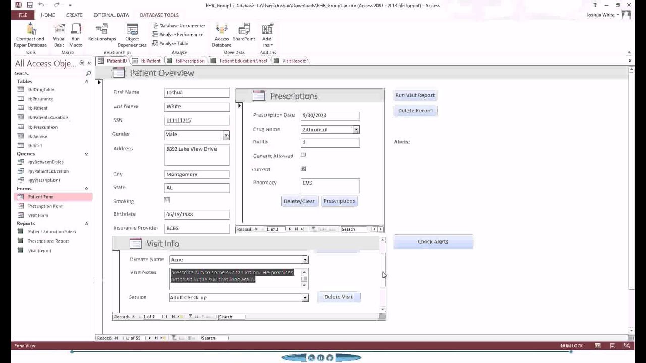 Access Ehr Basic Functionality Pt 1 Youtube