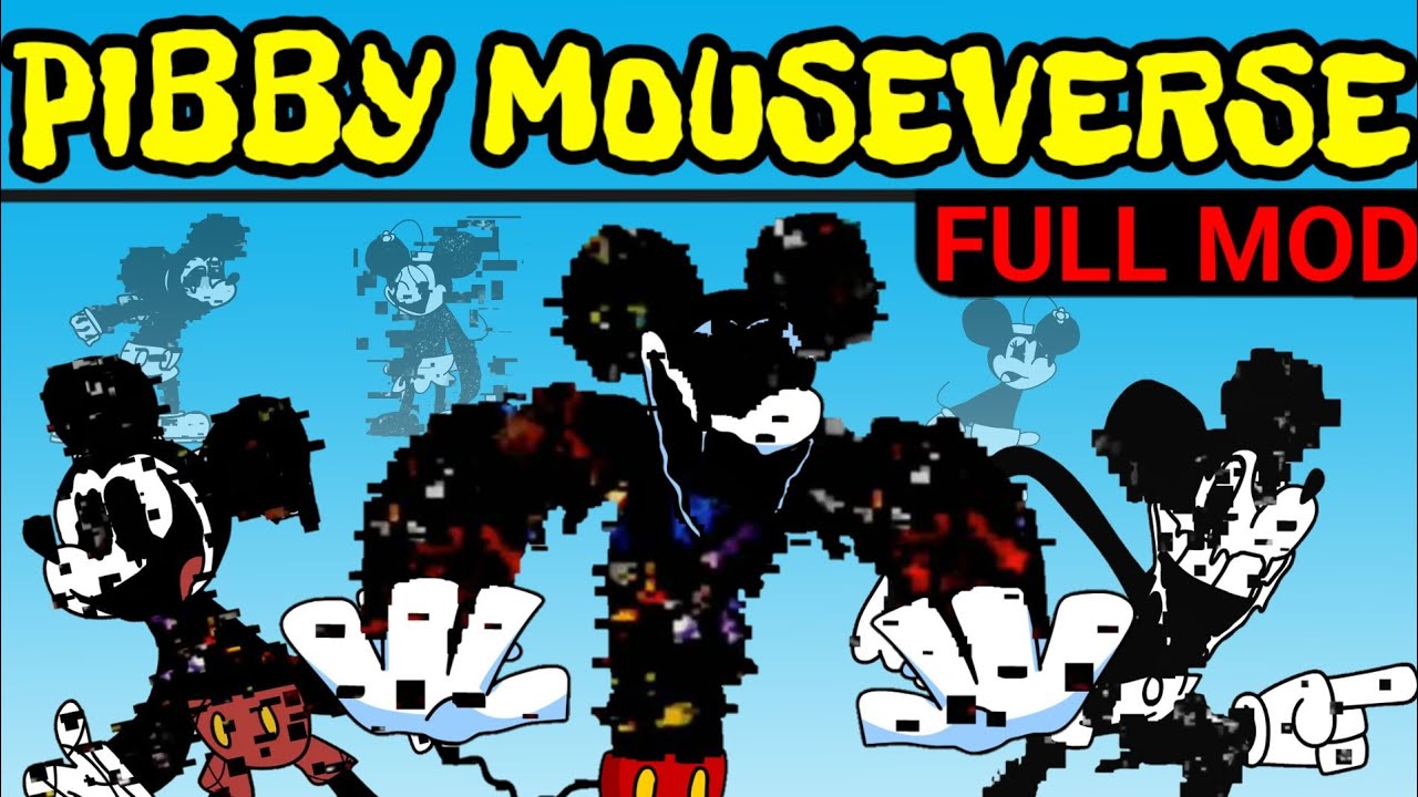 Friday Night Funkin' New VS Pibby Mouse Full Week | Pibby x FNF Mod ...