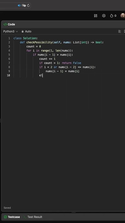 Leetcode 665: Non-decreasing Array - YouTube