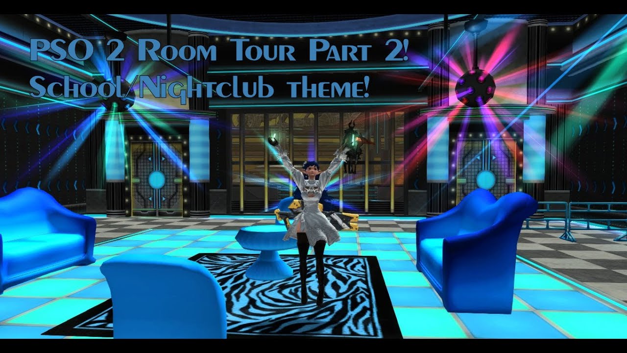 PSO 2 Updated Room Tour! School/NightClub theme. - YouTube