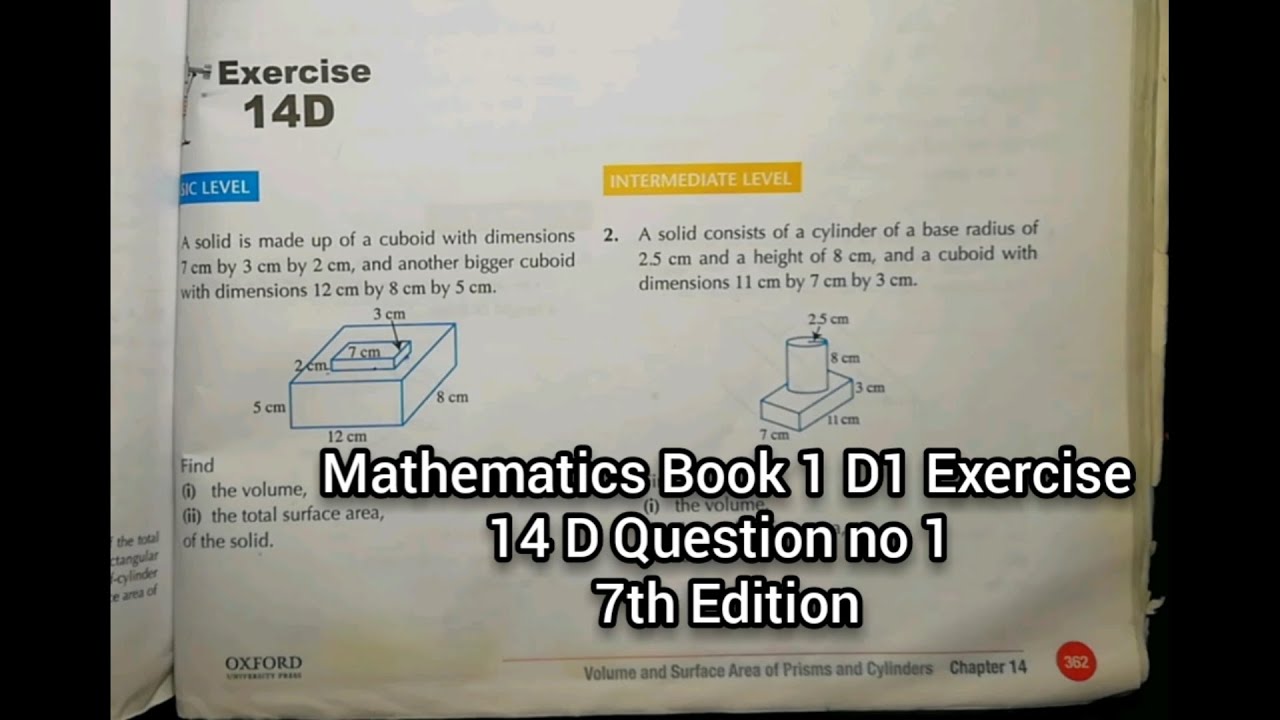 D1 New Syllabus Mathematics book 1 | 7th Edition Exercise | 14 D ...