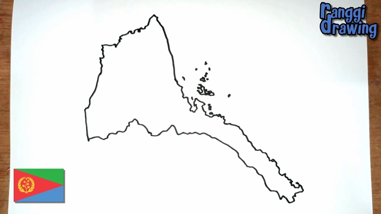 How to Draw Map of Eritrea - YouTube