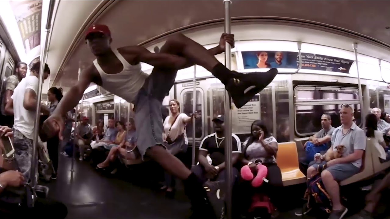 Pole Dancing on the NYC Subway!!! - YouTube