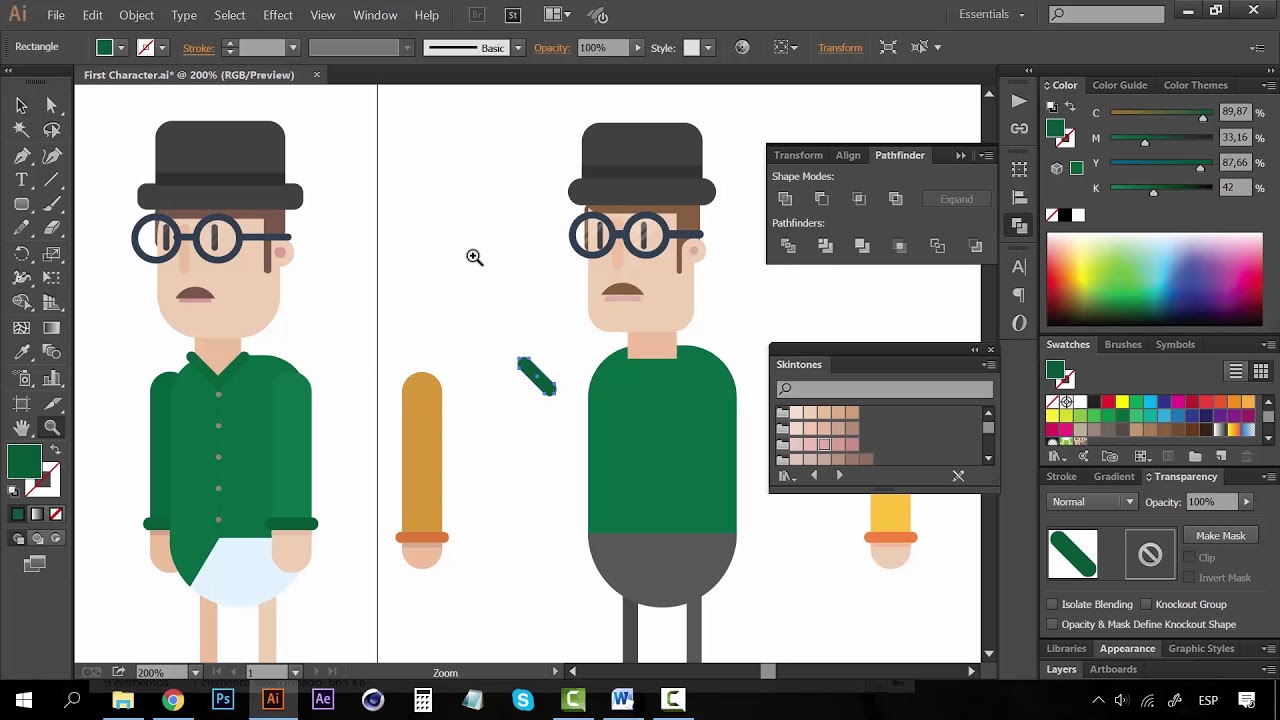 03/10 Creating the Second Character — Animation: Create a Flat Style ...