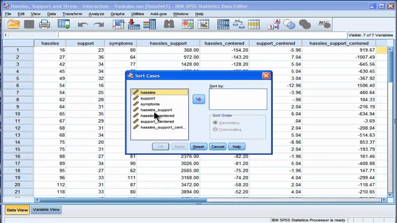 Multiple Regression - Interaction - SPSS (part 3) - YouTube