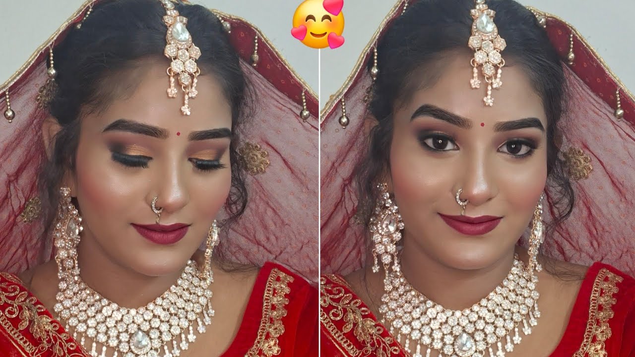 Bridal Makeup Look Step By Step || 🥰 ️🎀 - YouTube