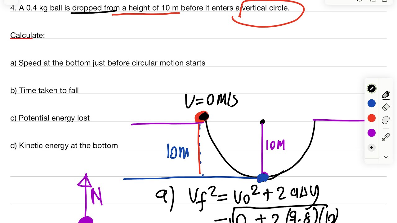 Vertical circular motion 10 practice problems - YouTube