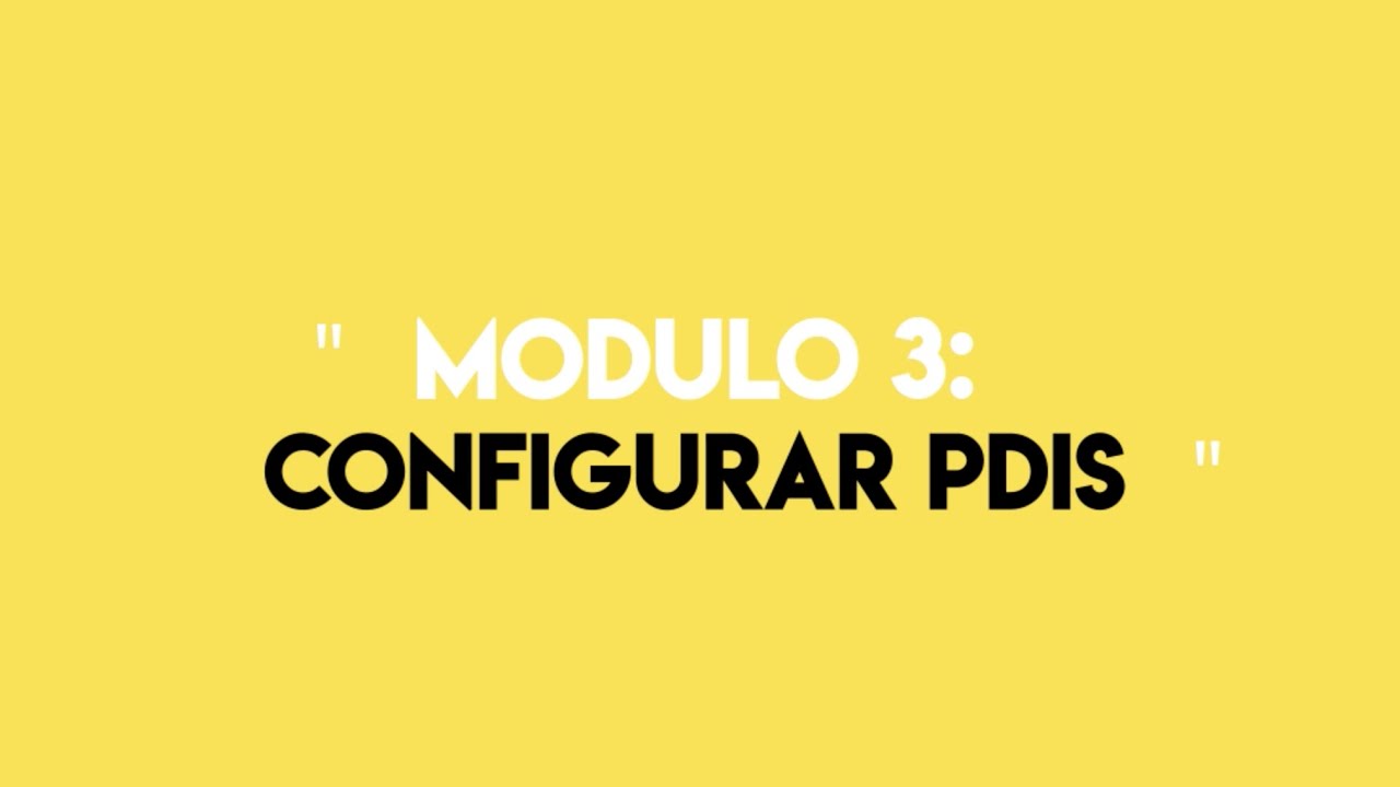 Módulo 3: Alta de PDIs - YouTube