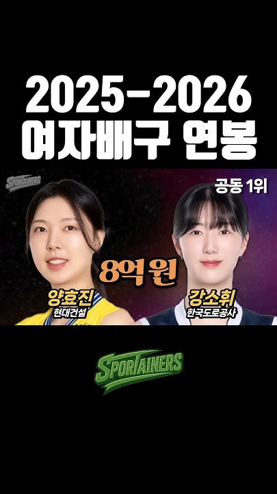 2025-2026 KOVO 여자부 보수 총액 - YouTube