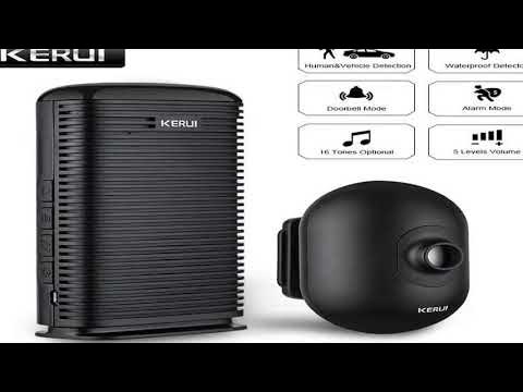 KERUI DW9 Garage Alarm Wireless Driveway Welcome Burglar Alarm Waterproof Outdoor PIR Moti - YouTube