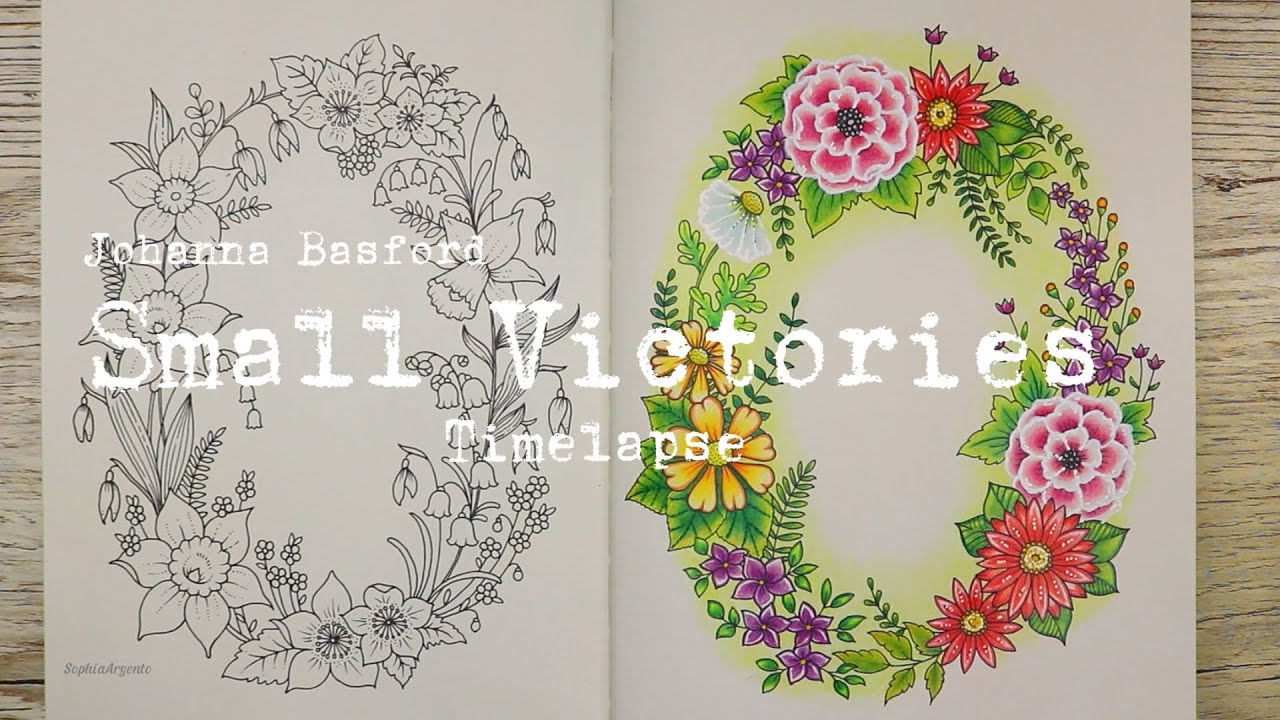Johanna Basford-Small Victories- Coloring Flowers - YouTube