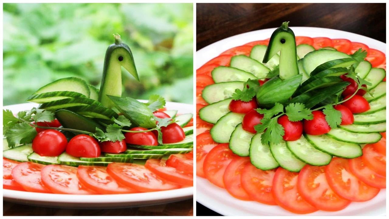 Salad Decoration - Vegetable Carving Designs - YouTube