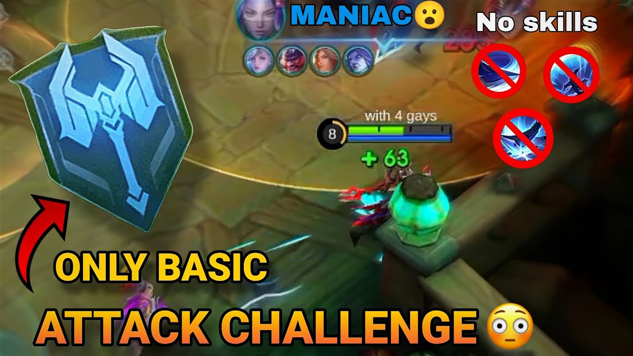 Maniac With Only Basic Attack😮 ️||OP Gameplay- Mlbb Gameplay - YouTube