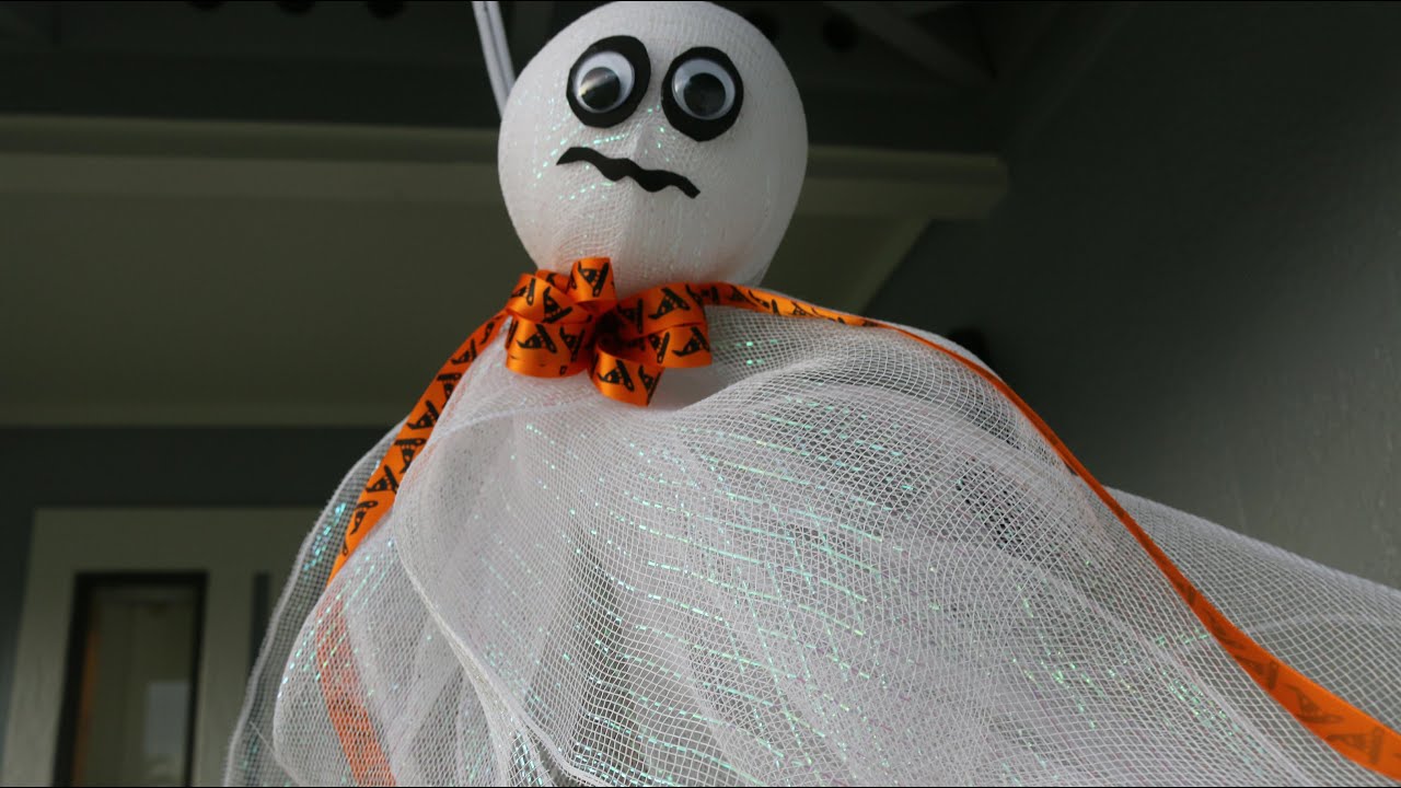 SUPER EASY Ghost Deco Mesh Tutorial - YouTube
