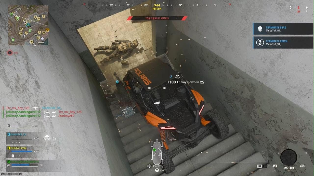 Warzone Car On Stairs - YouTube