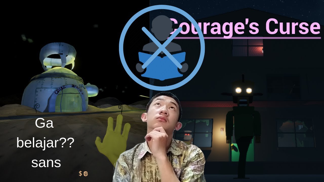 Besok pra?? sans. Courage Curse And Spongebob Day Of Terror - YouTube